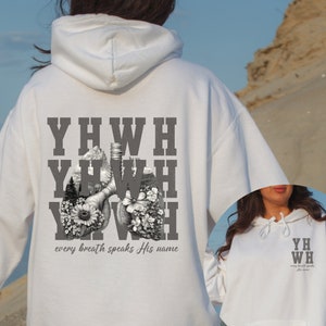 YHWH Floral Lungs Christian Bible Verse Hebrew Name of God Hoodie ...