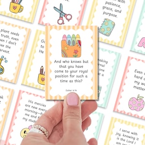 Printable Teacher Scripture Cards Bible Verse Encouragement Gift for ...