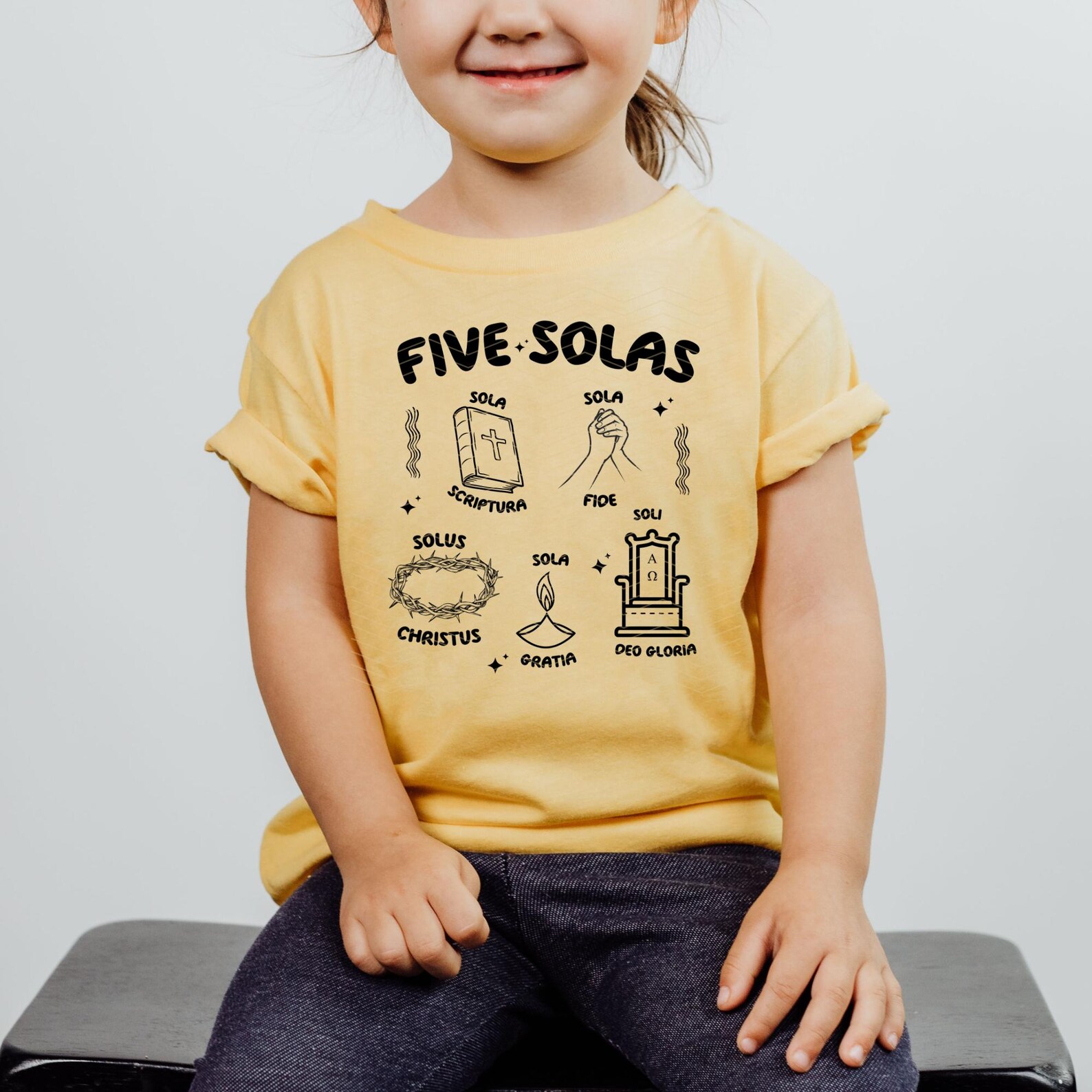 Five Solas Kids Shirt Reformation Day Christian Shirt Sola Scriptura ...
