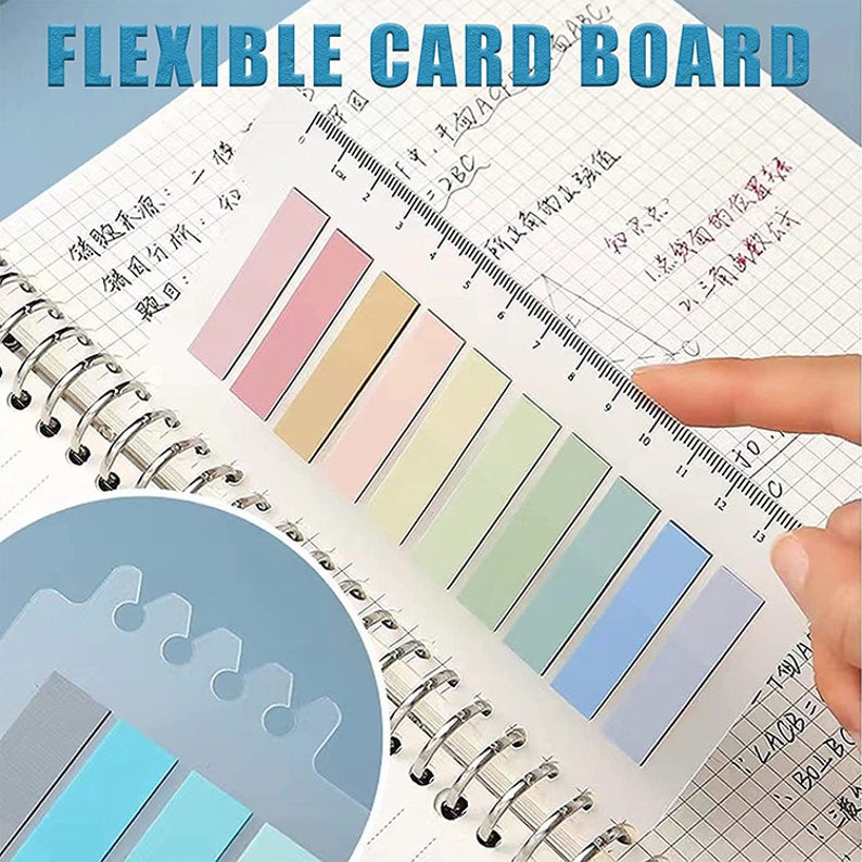 Buy Colorful Sticky Notes 200 Strips, Self-adhesive Bookmarks for Note ...