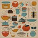 Kitchen Prints SEAMLESS Digital Pattern Scrapbooking Papers for ...