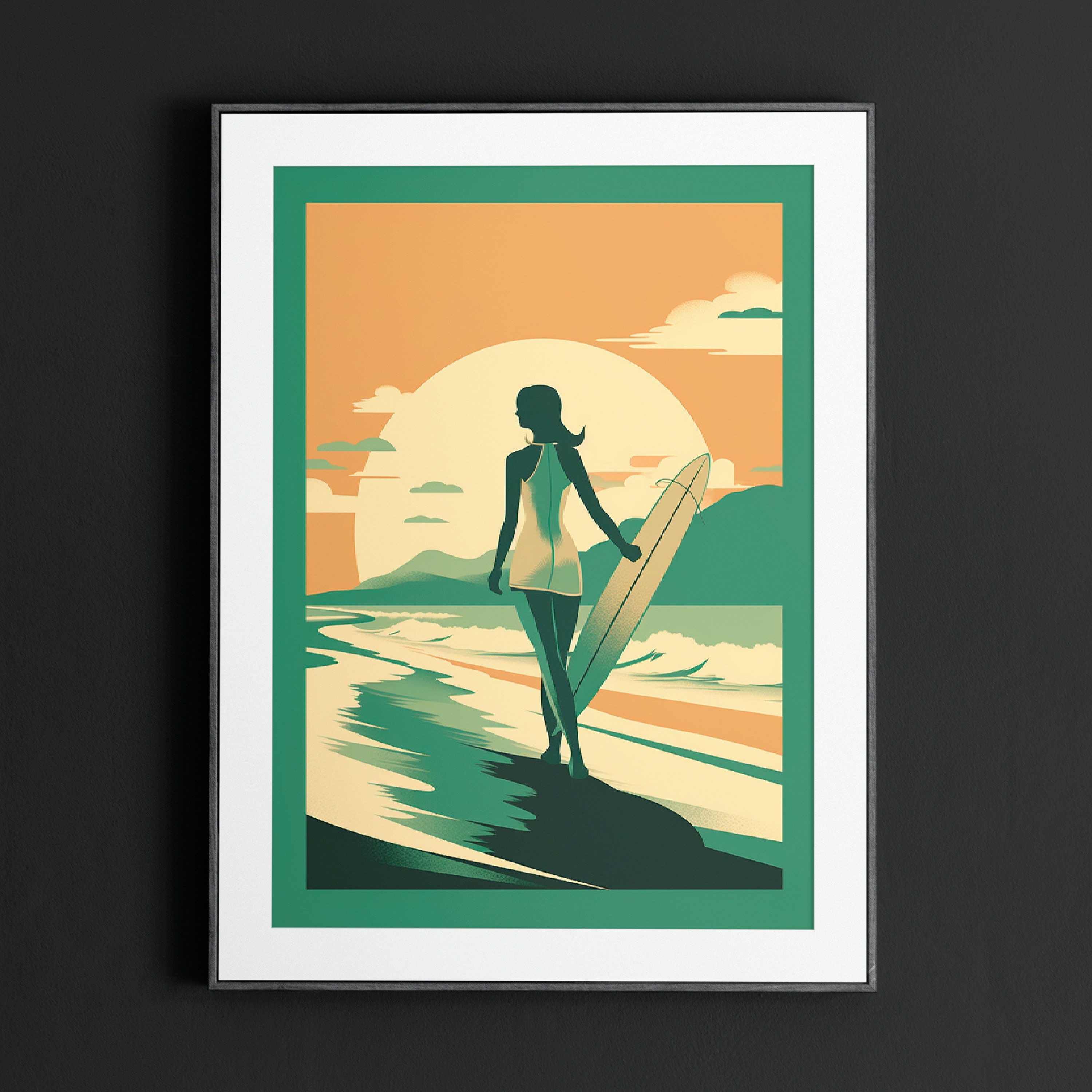 Beach Bliss, Surf Wall Art, Surf Poster, Surf Prints, Vintage Surf ...