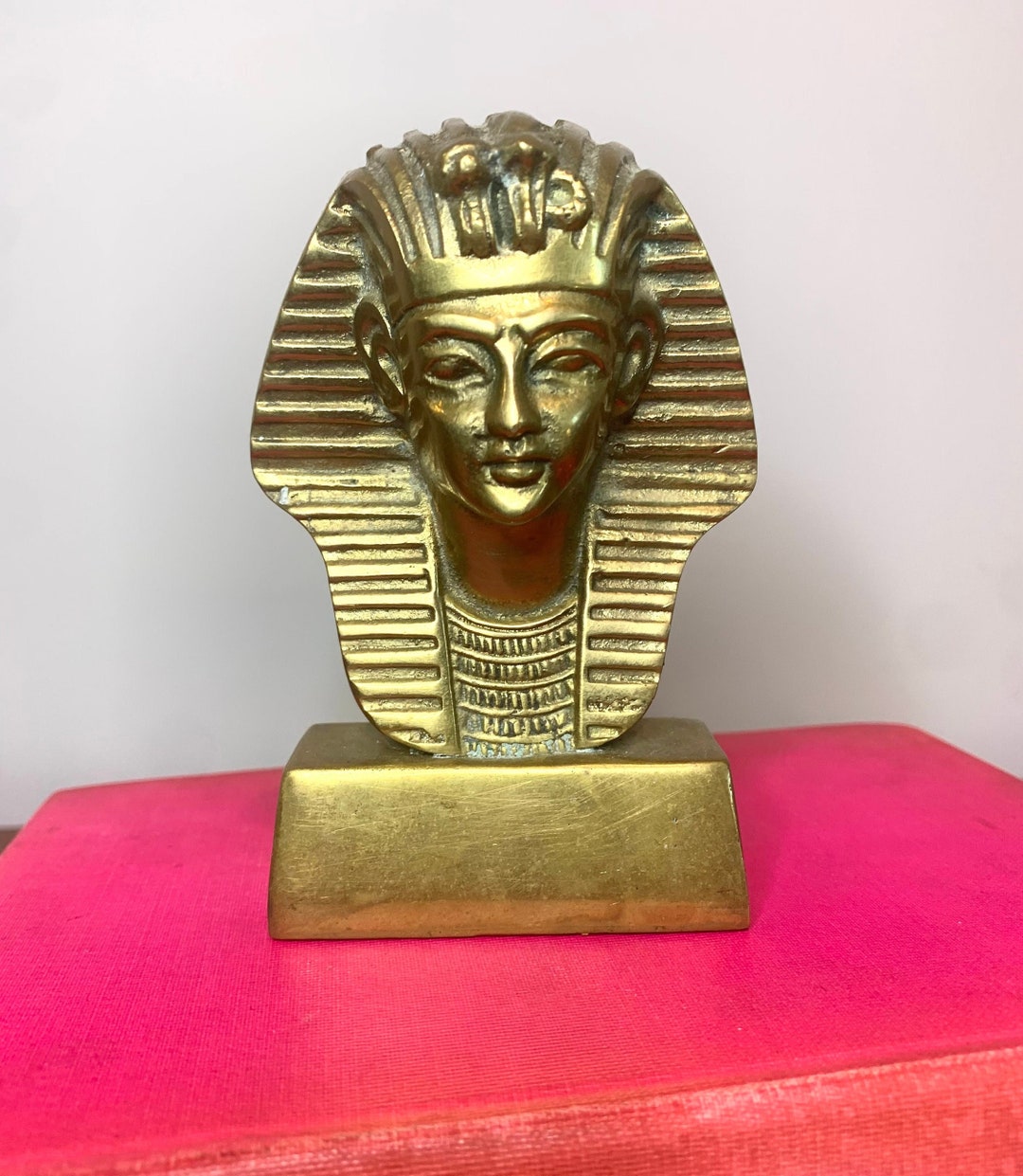 Brass King Tut | King Tut Bust | Brass Paperweight | Brass Bookend ...