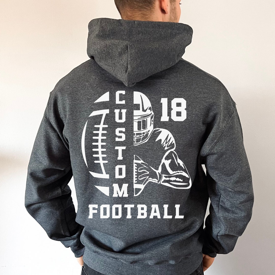 Football Dad Shirt for Game Day Custom Football Hoodie for Husband ...
