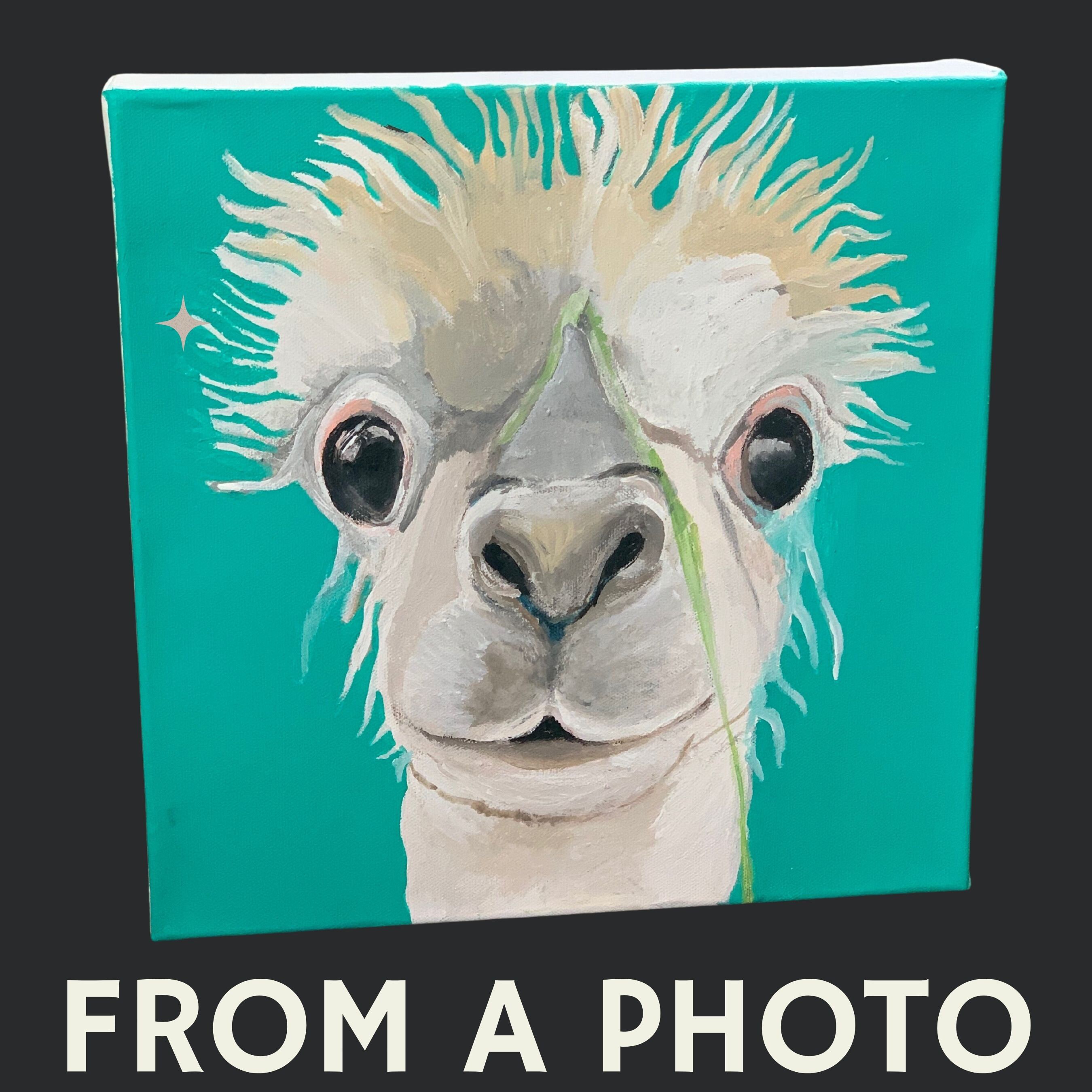 Custom Llama Painting Commission Personalized Llama Portrait From A ...