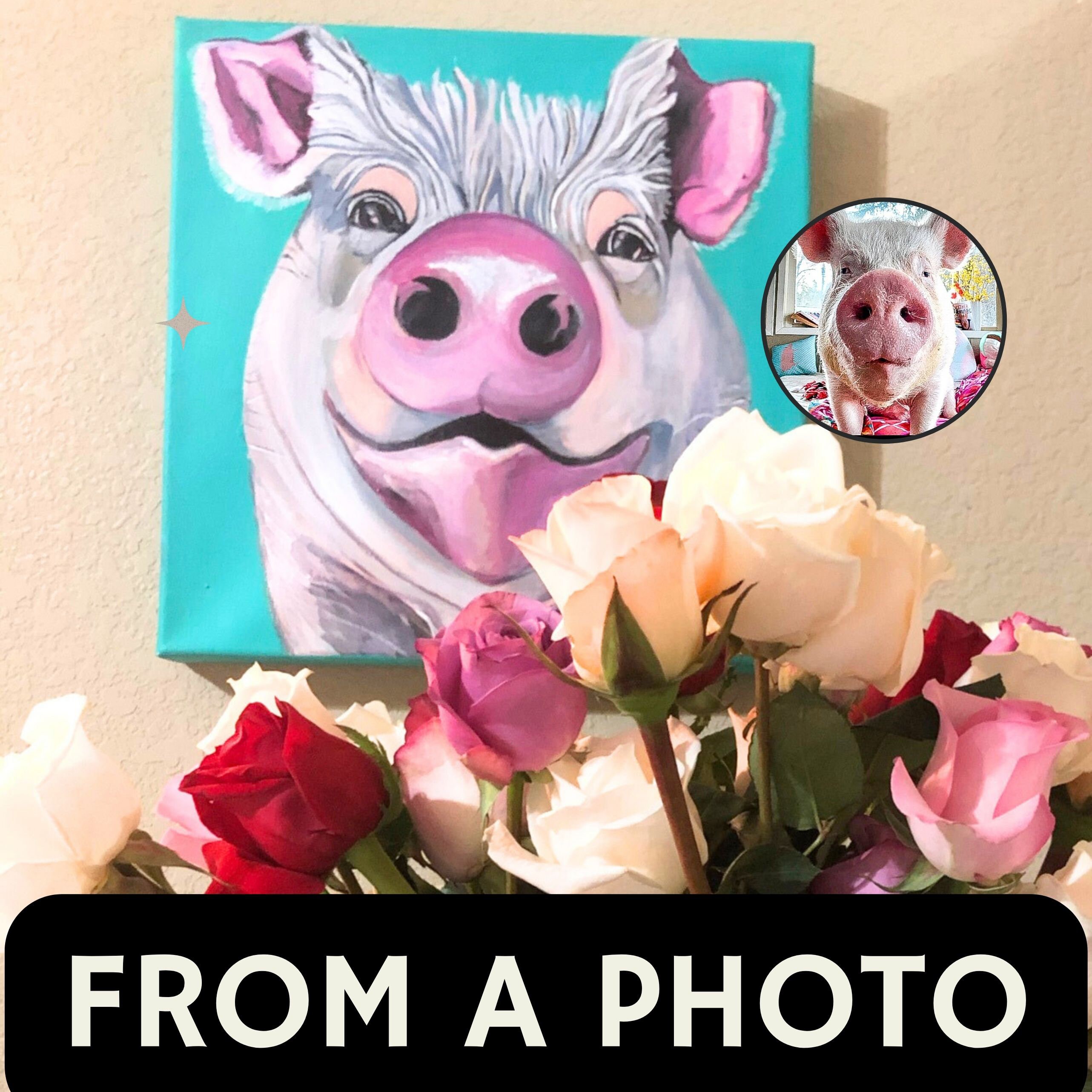 Custom Llama Painting Commission Personalized Llama Portrait From A ...