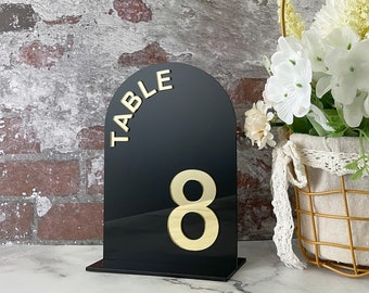 Peach Acrylic Table Numbers Wedding Table Decor Gold Table Numbers ...