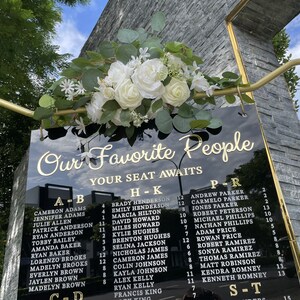 Hanging Wedding Seating Chart - Alphabetical Seating Chart - Wedding ...