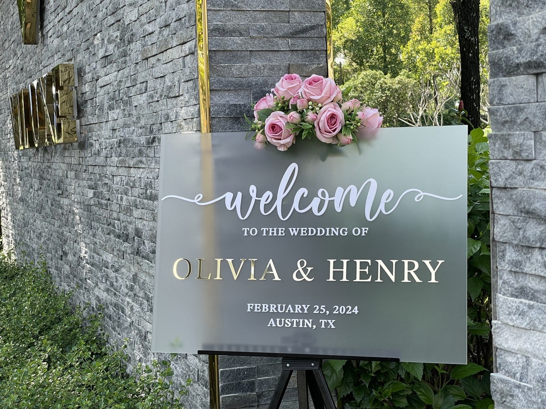 Welcome to Our Wedding Sign - Wedding Welcome Sign - Acrylic Wedding ...