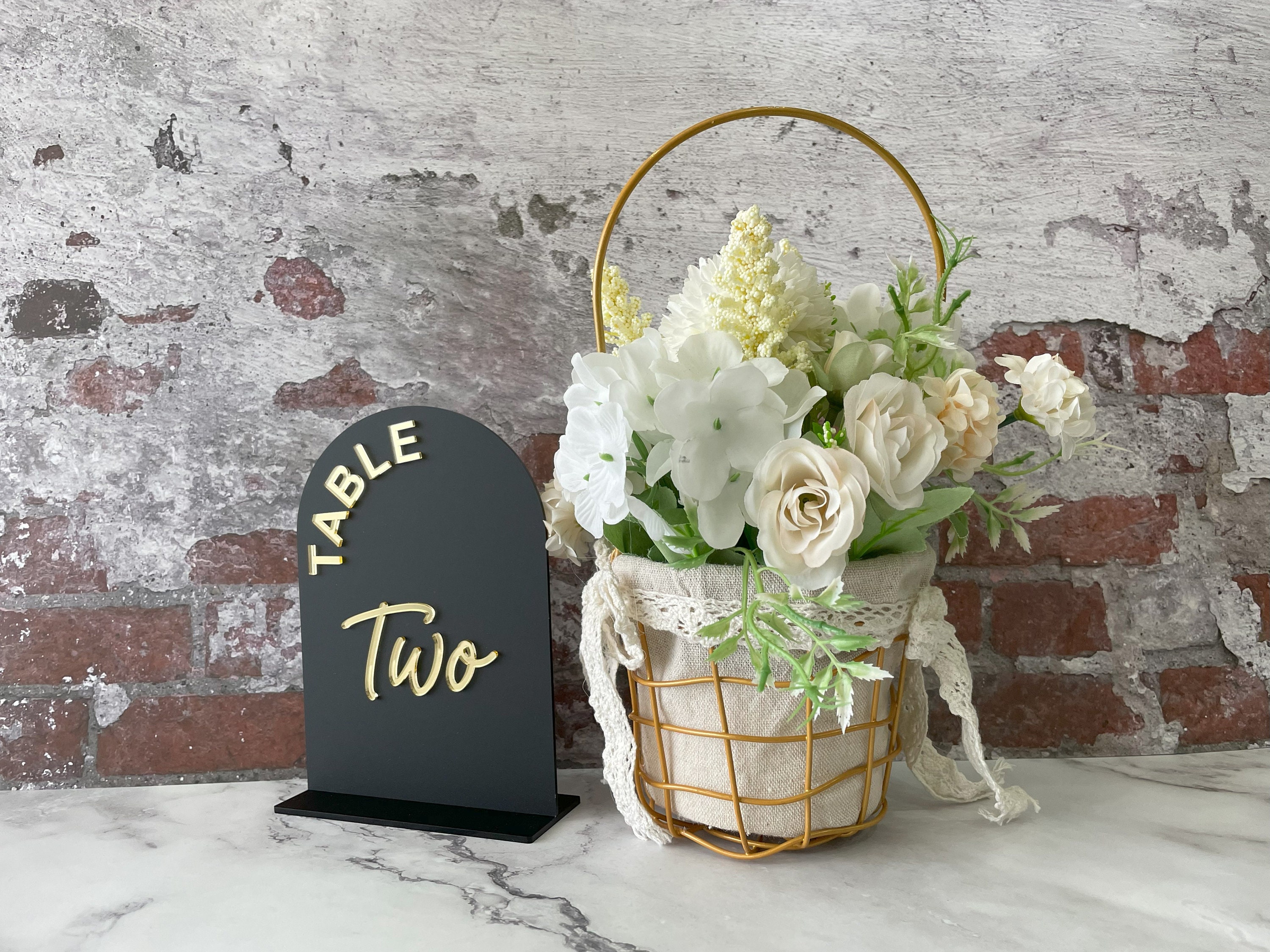 Frosted Acrylic Wedding Table Numbers Arch Table Numbers Wedding Table ...