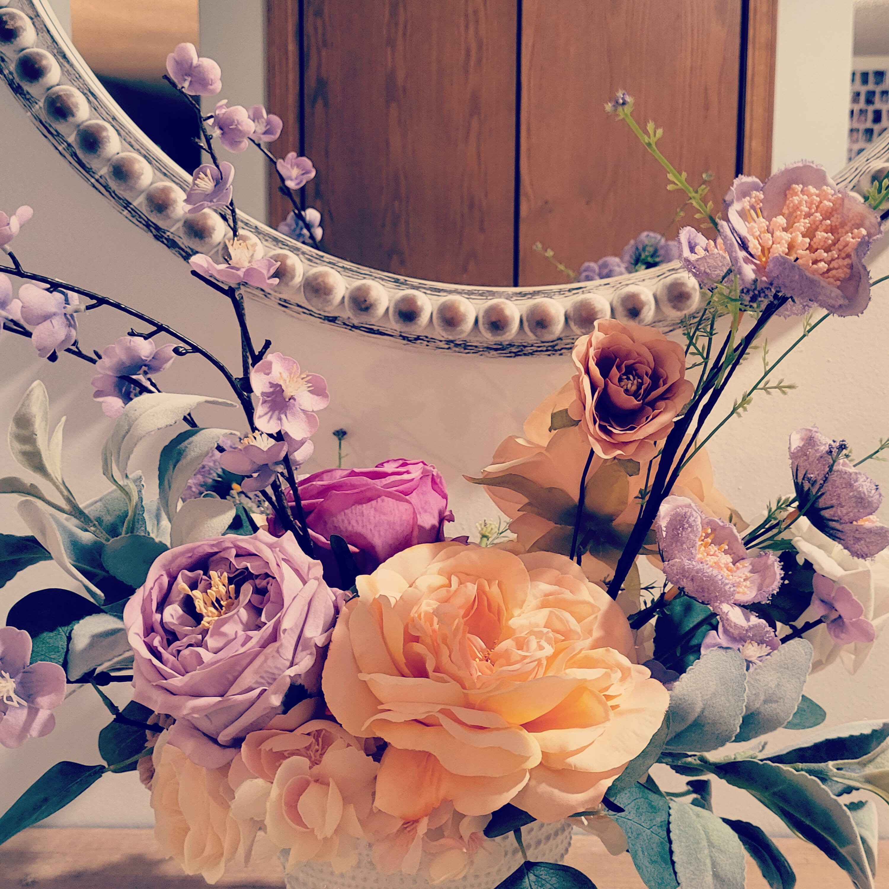 Silk Modern Boho Pastel Floral Arrangement - Etsy