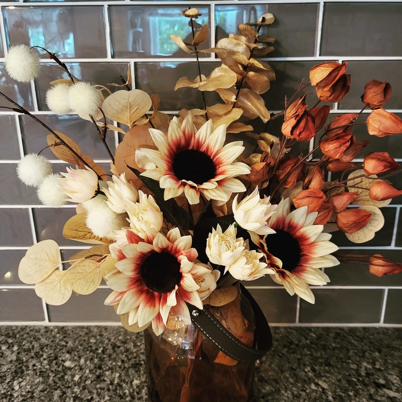 Silk Modern Boho Sunflower Arrangement - Etsy