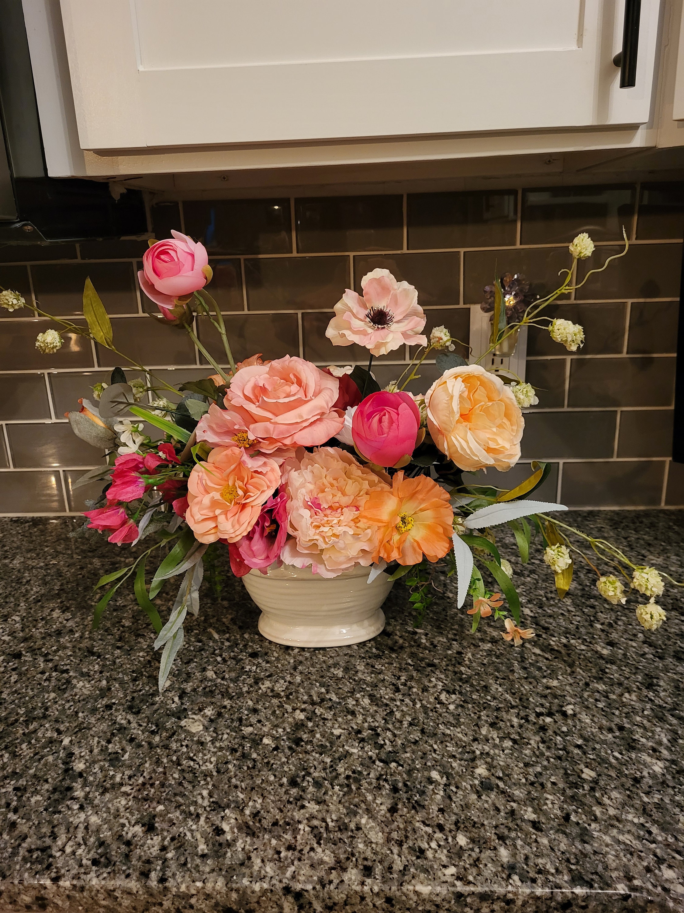 Silk Modern Floral Arrangement - Etsy