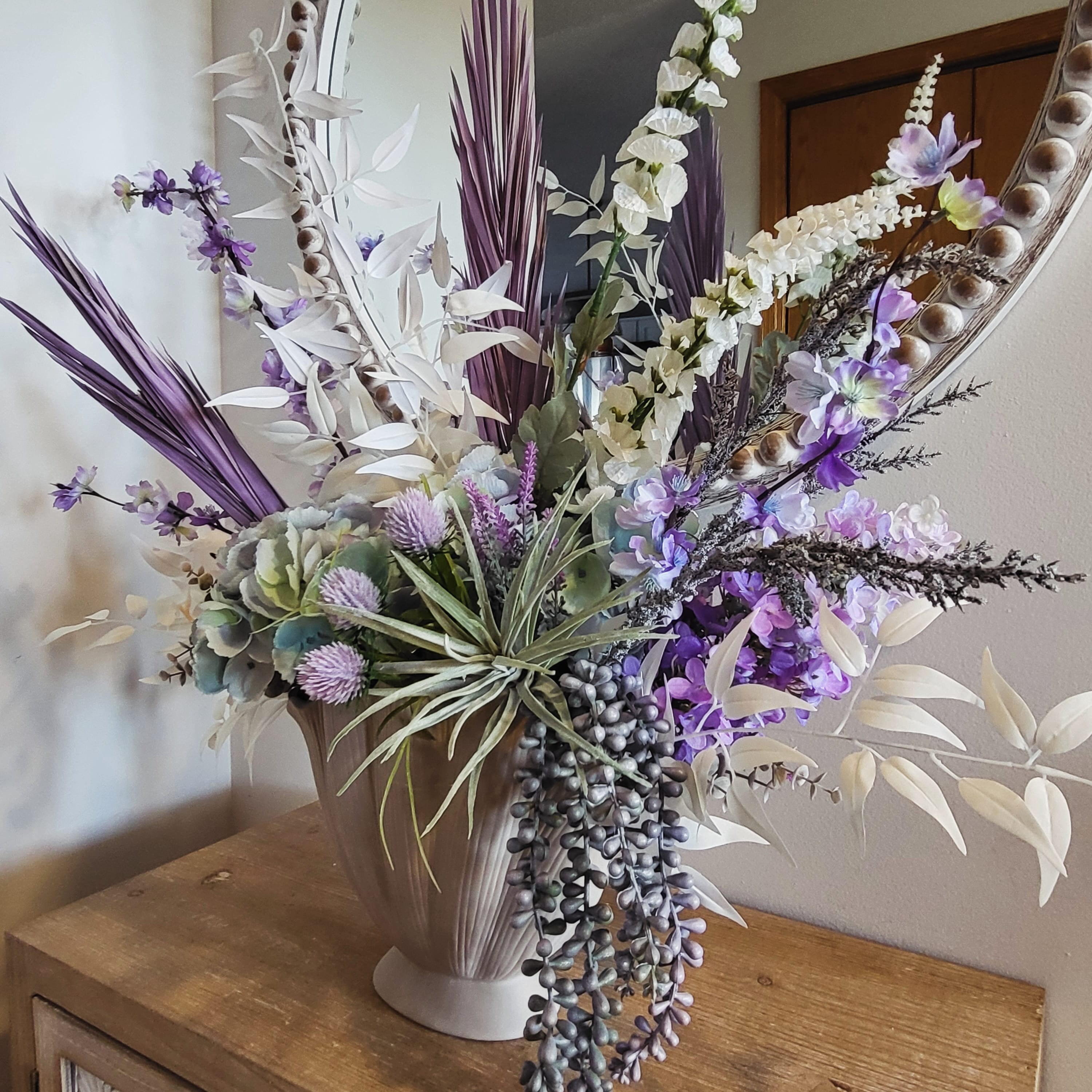 Modern Boho Beach Seashell Floral Arrangement - Etsy