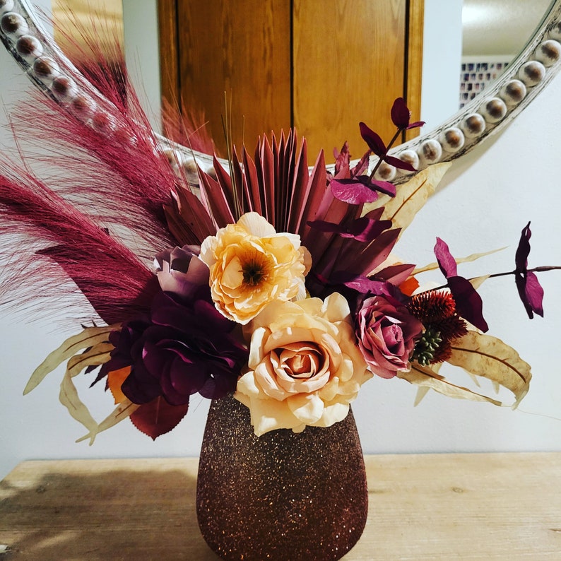 Silk Modern Boho Moody Fall Arrangement - Etsy