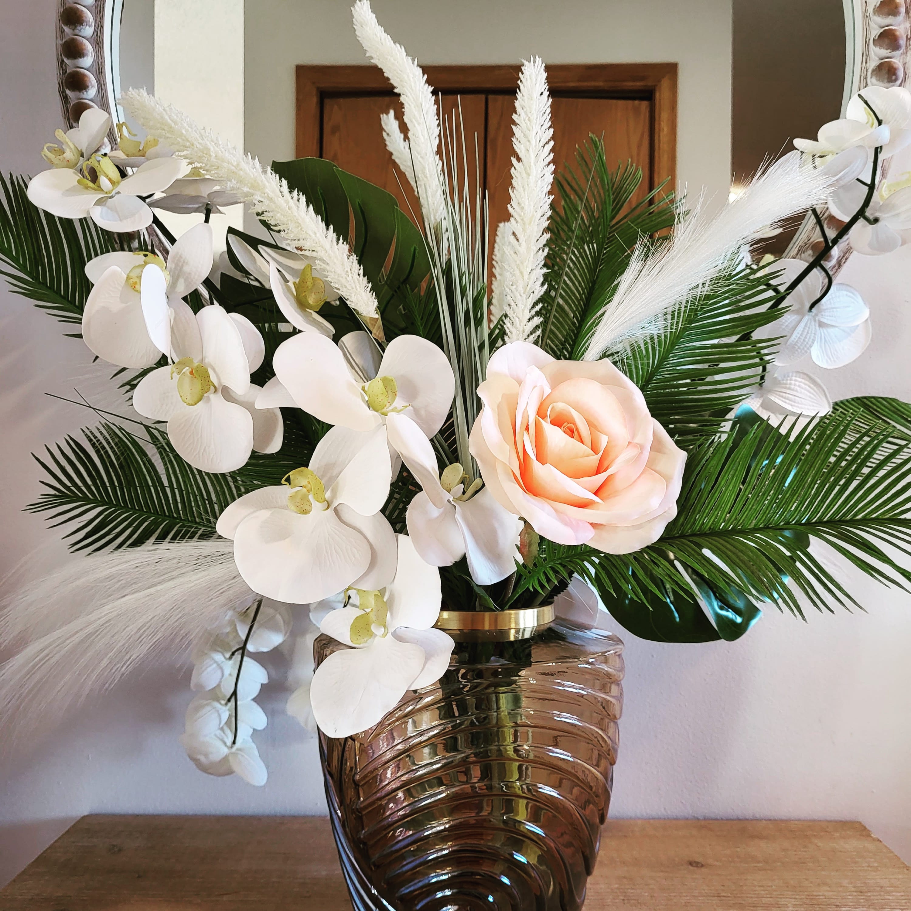 Silk Modern Tropical Boho Arrangement Boho Wedding Arrangement Wedding ...