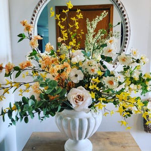 XL Spring Floral Arrangement in Pedestal Vase - Etsy