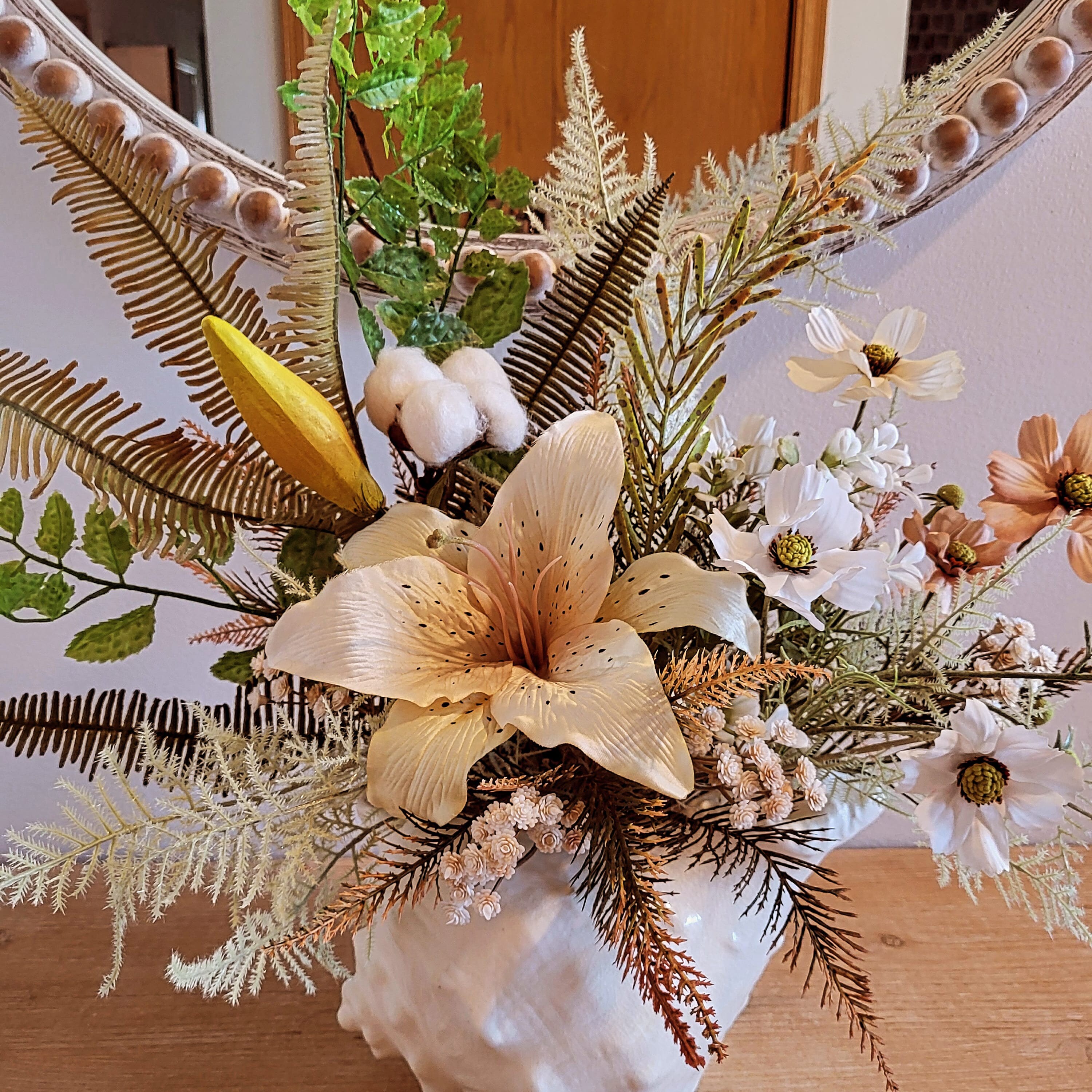 Modern Boho Seashell Neutral Floral Arrangement - Etsy