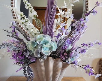 Modern Neutral Seashell Boho XL Floral Arrangement - Etsy