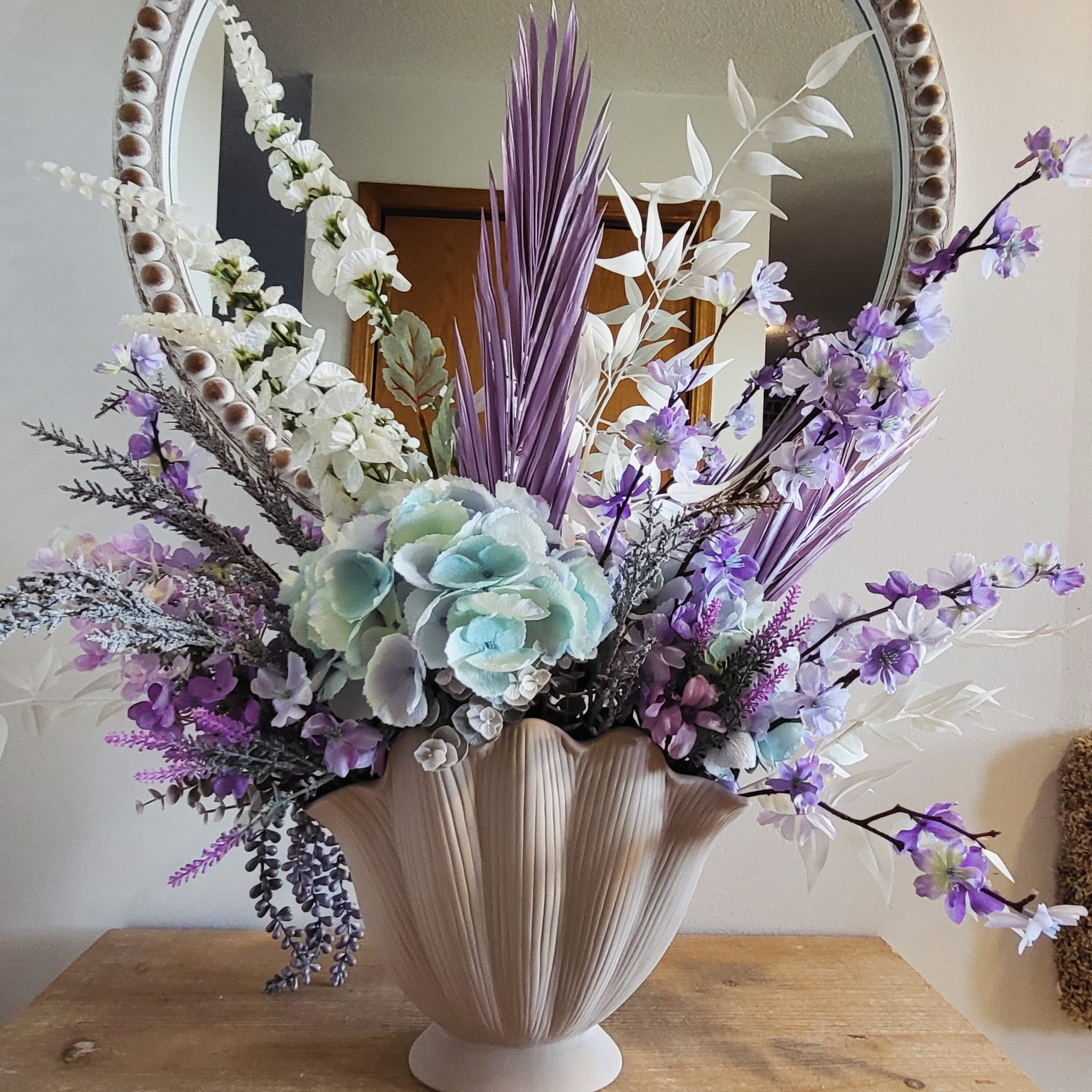 Modern Boho Beach Seashell Floral Arrangement - Etsy