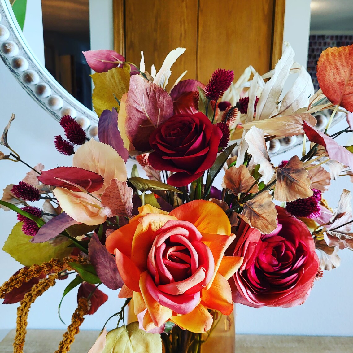 Silk Modern Fall Floral Arrangement - Etsy