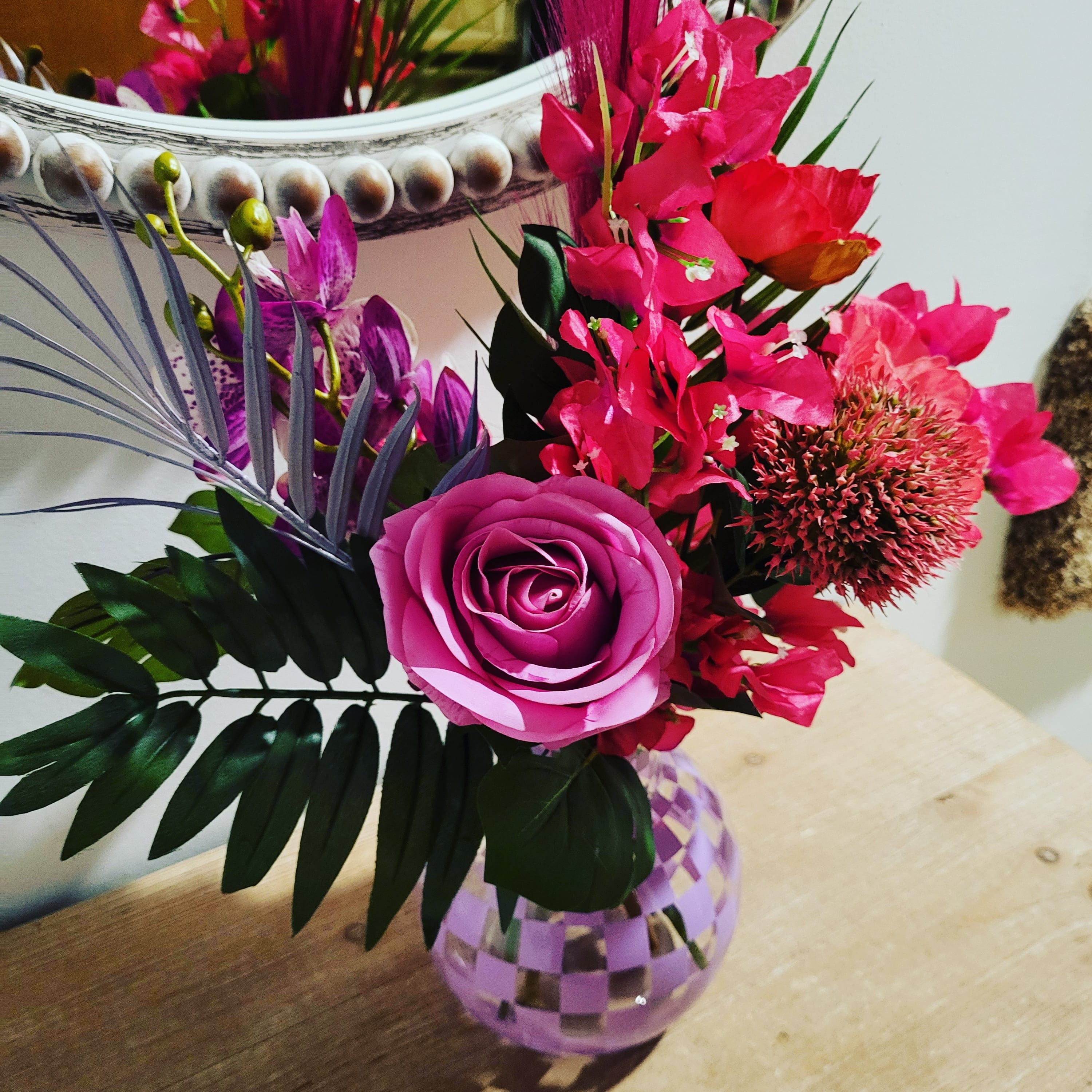 Modern Pink & Lavender Tropical Boho Floral Arrangement - Etsy