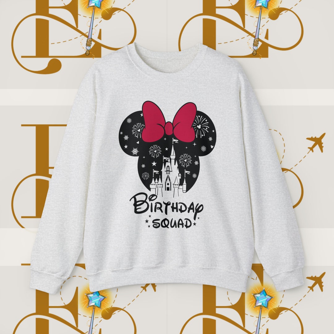 Birthday Squad Minnie and Mickey Inspired Unisex Heavy Blend™ Crewneck ...
