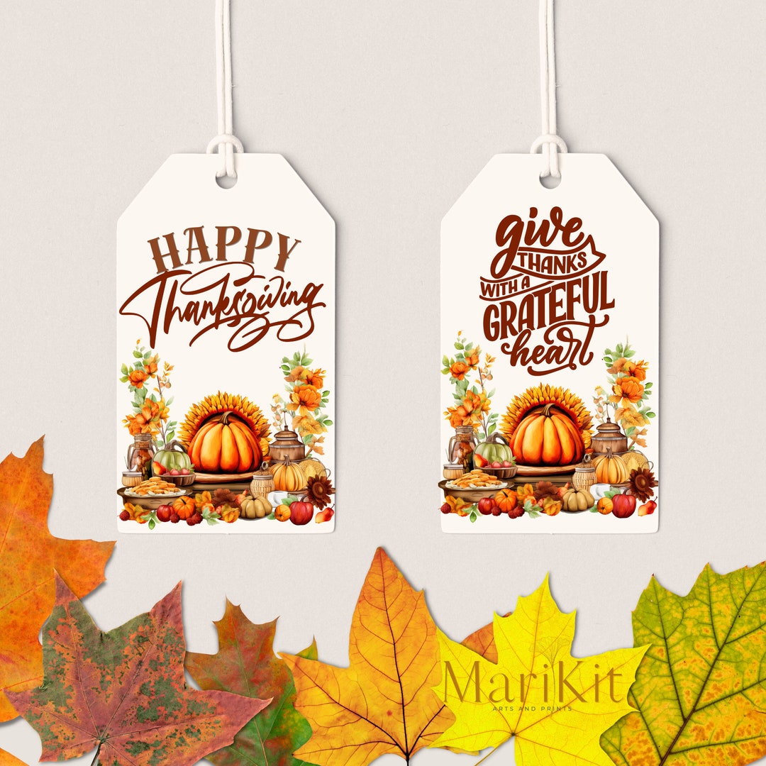 Thanksgiving Gift Tags 2, Fall Gift Tags, Teacher Gift Tag, Paper ...
