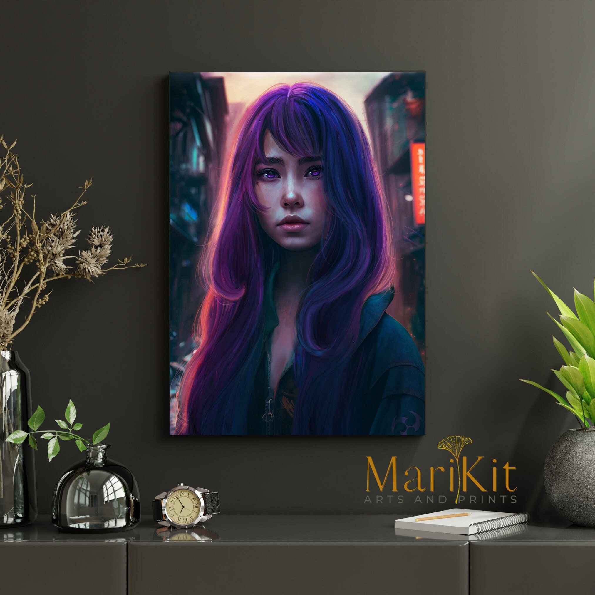 Photorealistic Baal Shogun Raiden Wall Art, Genshin Art Print, Raiden ...