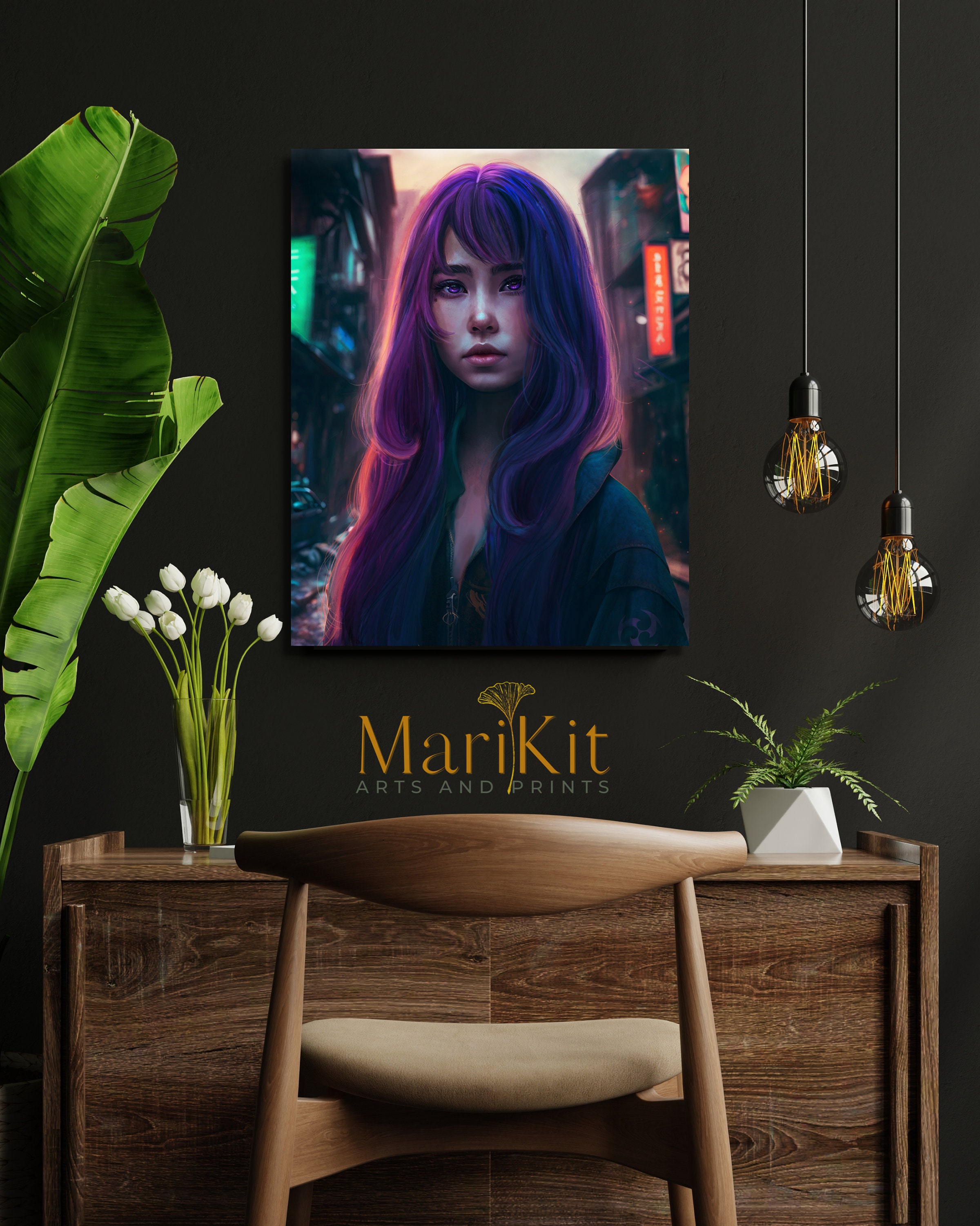 Photorealistic Baal Shogun Raiden Wall Art, Genshin Art Print, Raiden ...