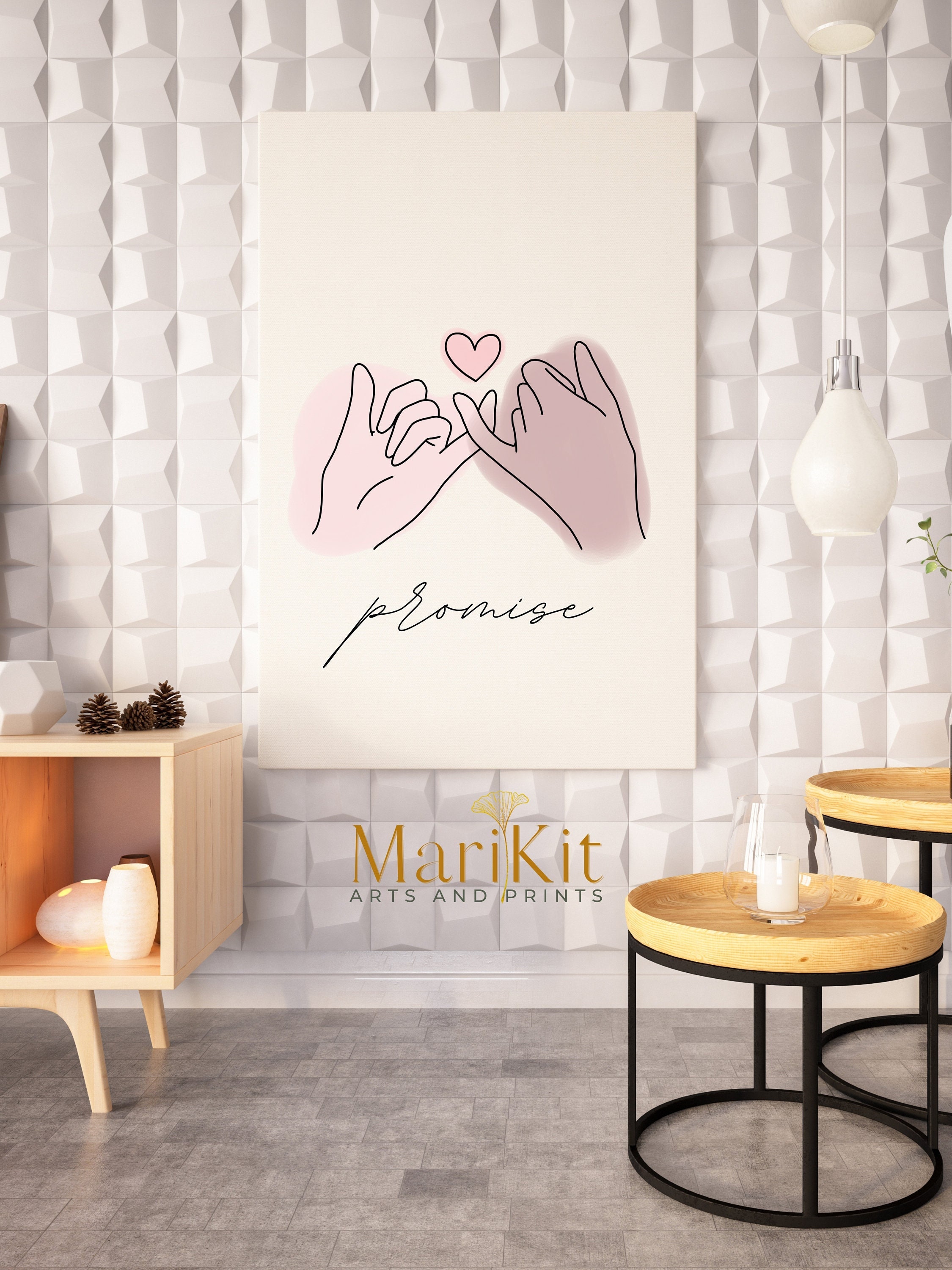 Personalized Pinky Promise Print, Pinky Swear Art, Friends Forever ...