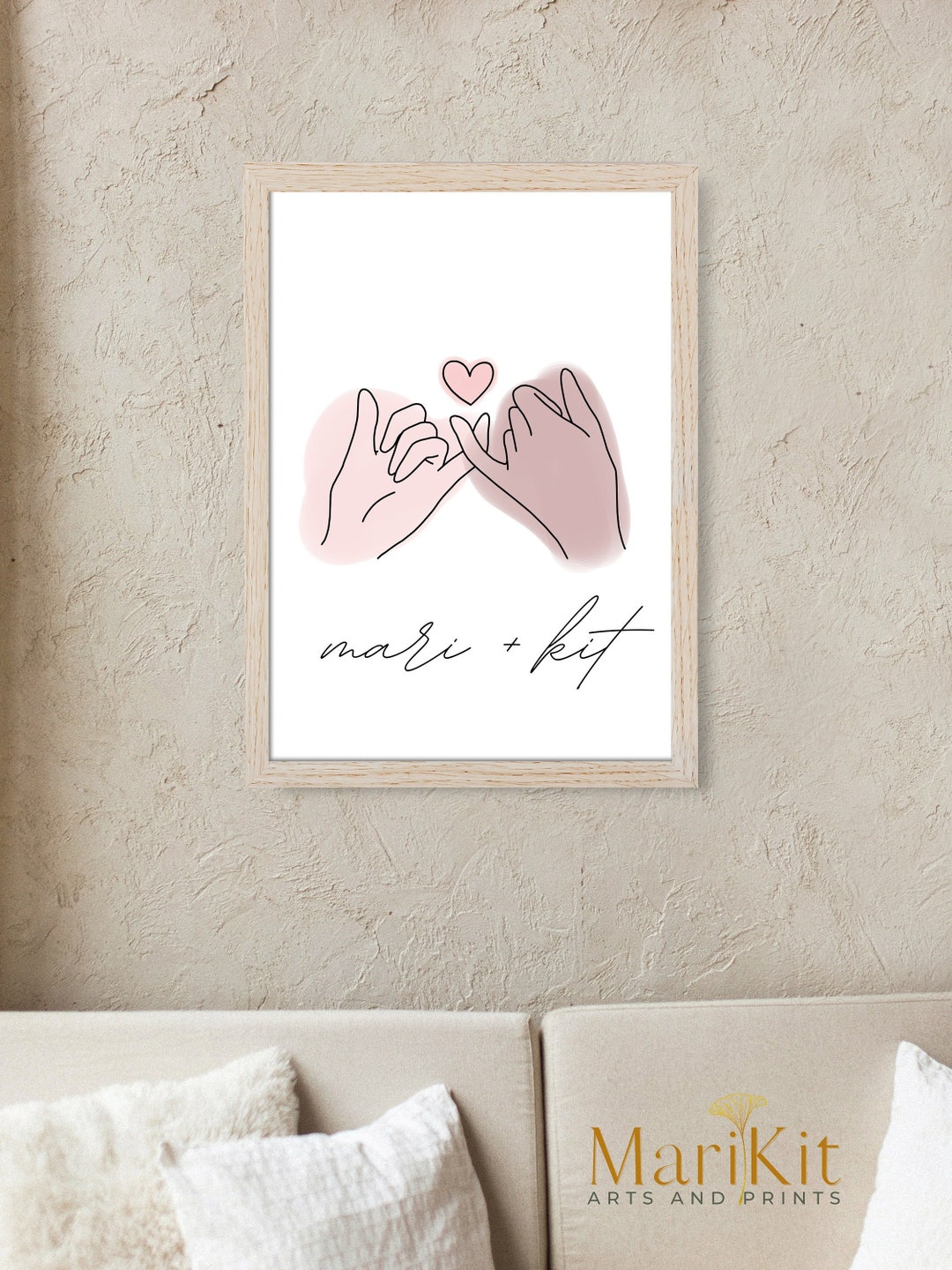 Personalized Pinky Promise Print, Pinky Swear Art, Friends Forever ...