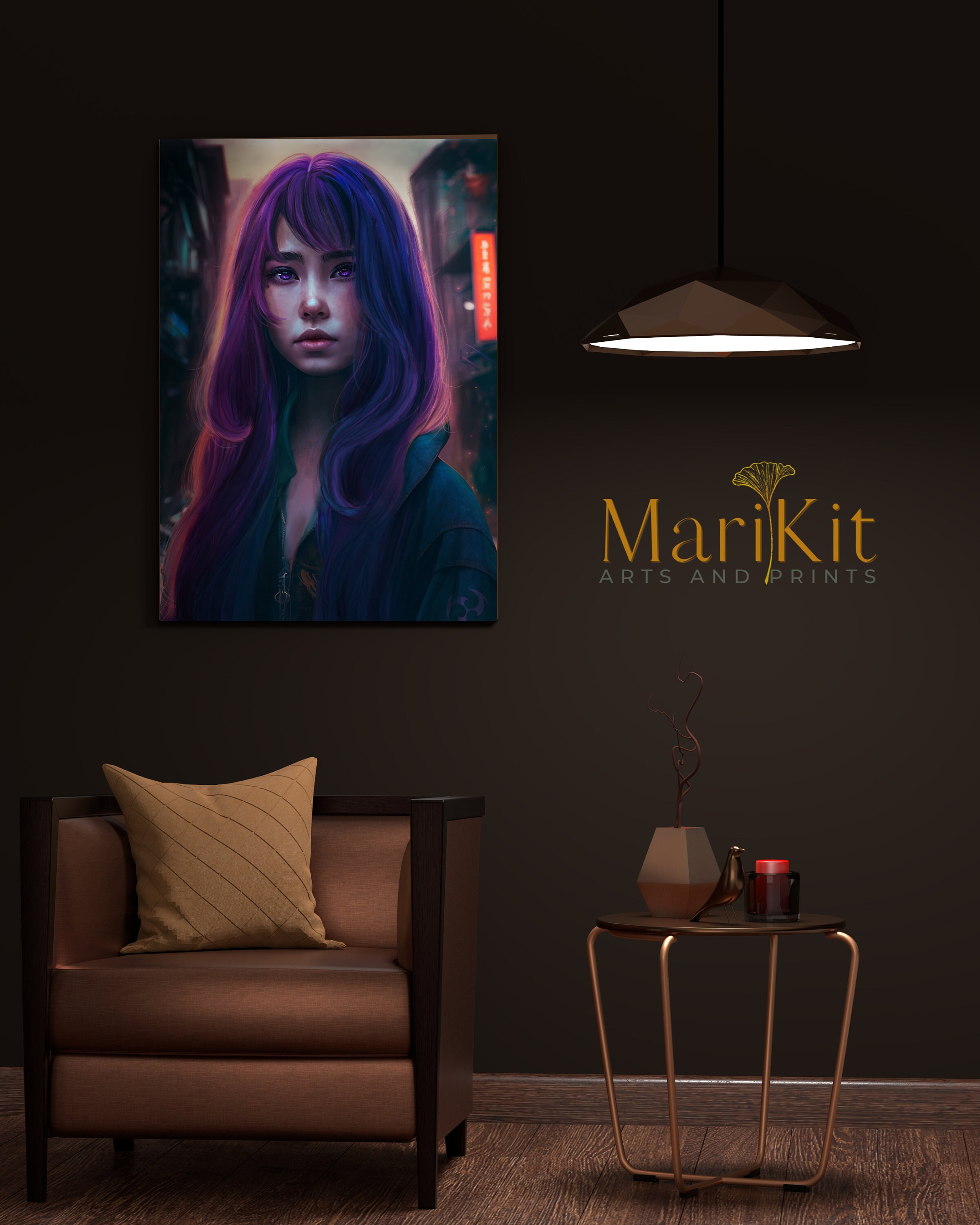 Photorealistic Baal Shogun Raiden Wall Art, Genshin Art Print, Raiden ...