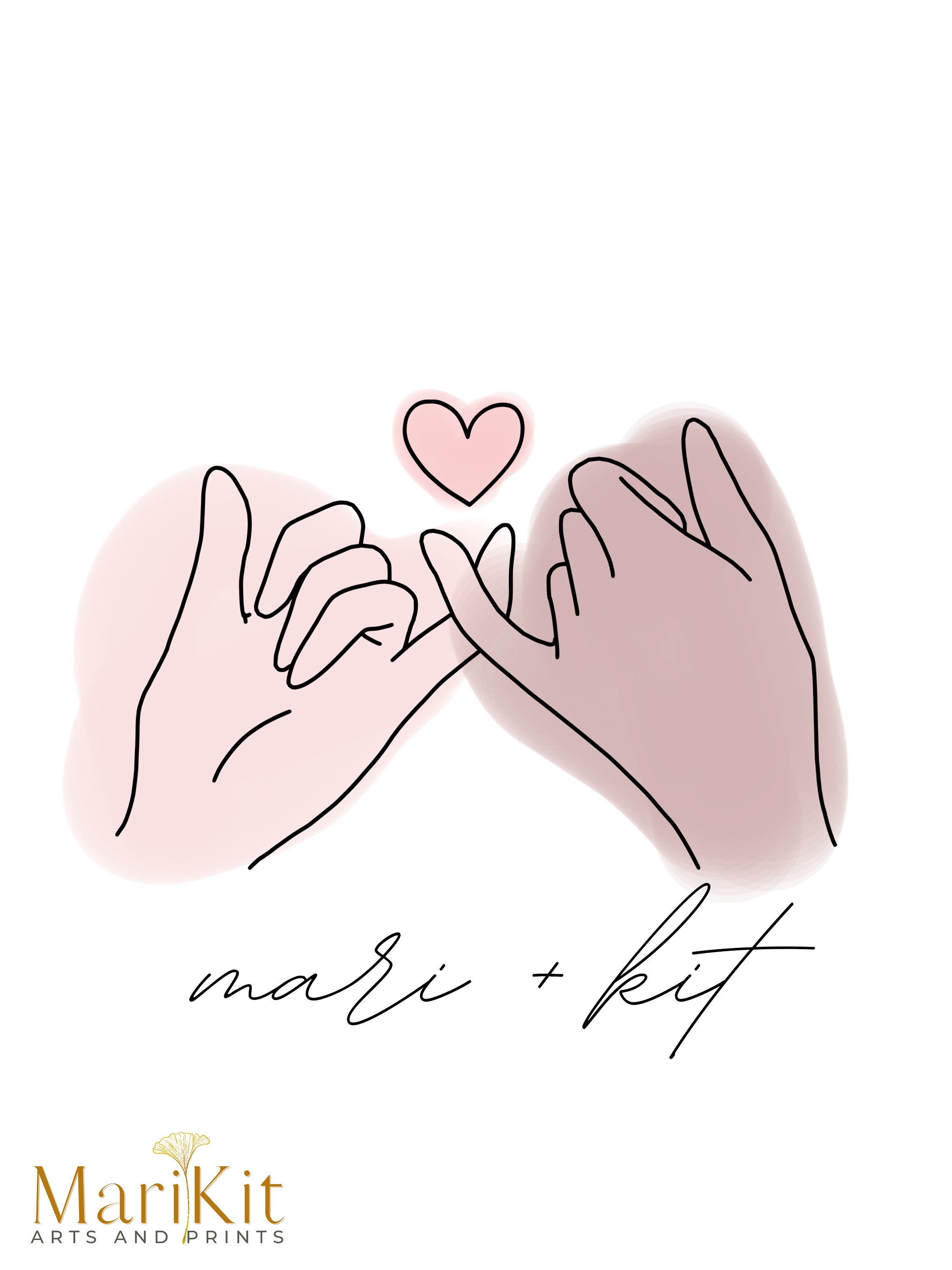 Personalized Pinky Promise Print, Pinky Swear Art, Friends Forever ...