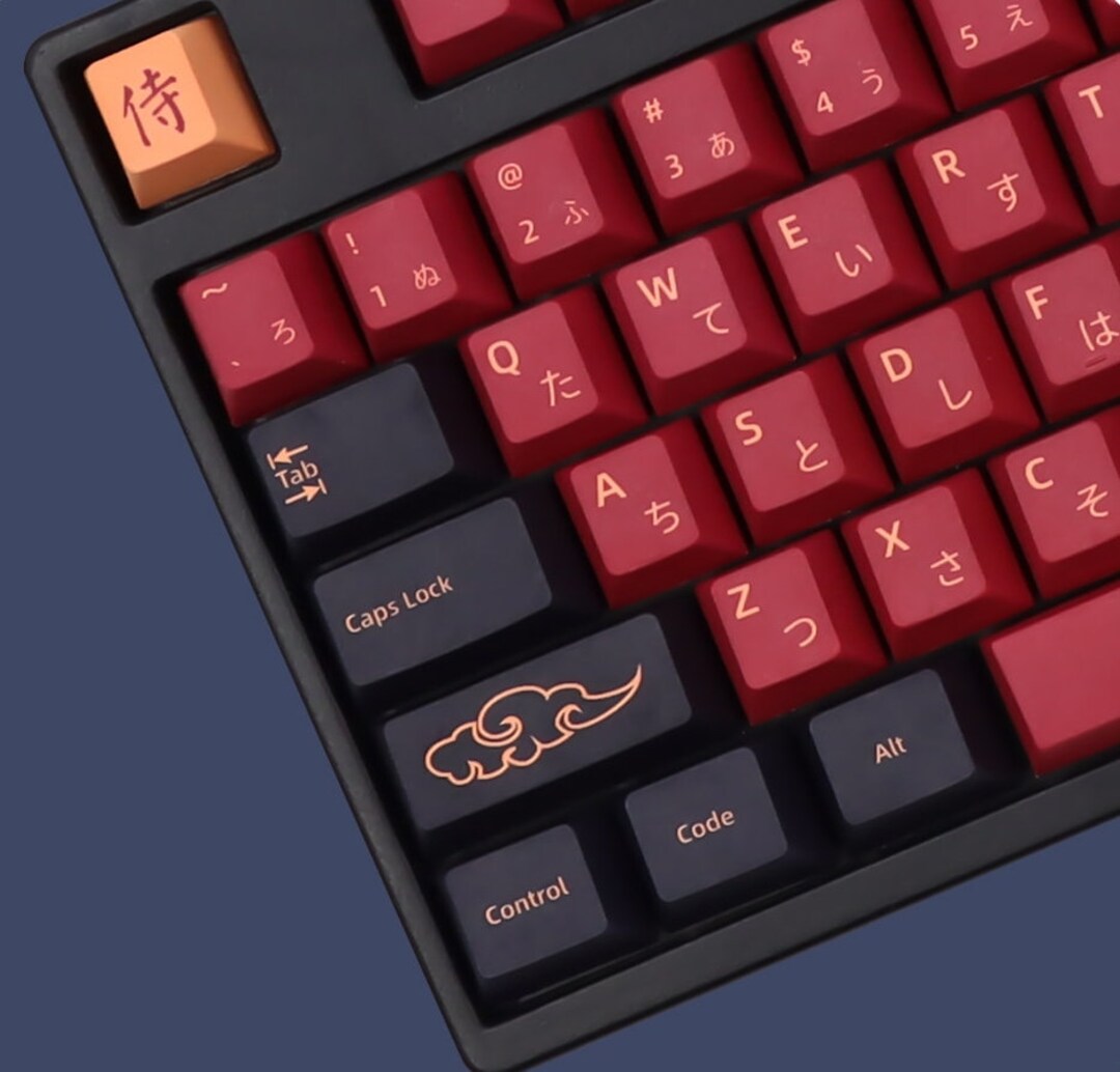 Buy Red PBT Samurai Themed Keycap Set Cherry Profile MX Stem 139/151 ...