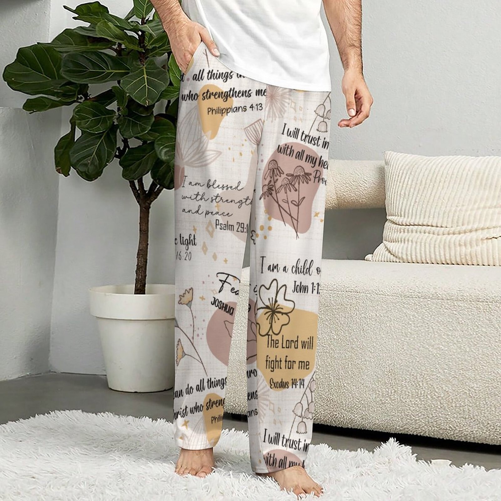 Women's Bible Scripture Pajama Pants Comfortable Sleepwear for Home ...