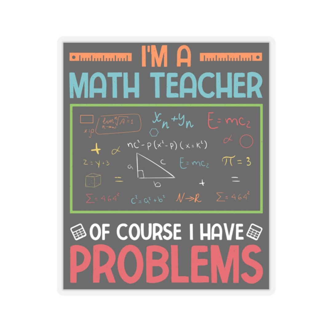 Math Teacher Gift Kiss-cut Stickers, Fun Classroom Decor, Math Symbols ...