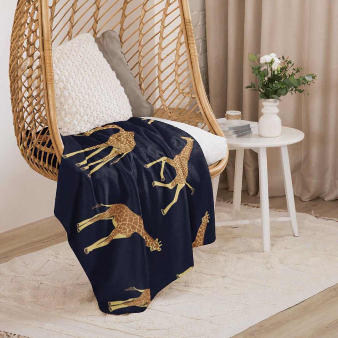 Sherpa Giraffe Blanket Cozy Home Decor & Gifts for Her - Etsy
