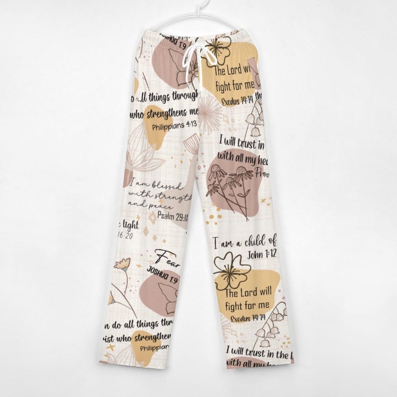 Women's Bible Scripture Pajama Pants Comfortable Sleepwear for Home ...