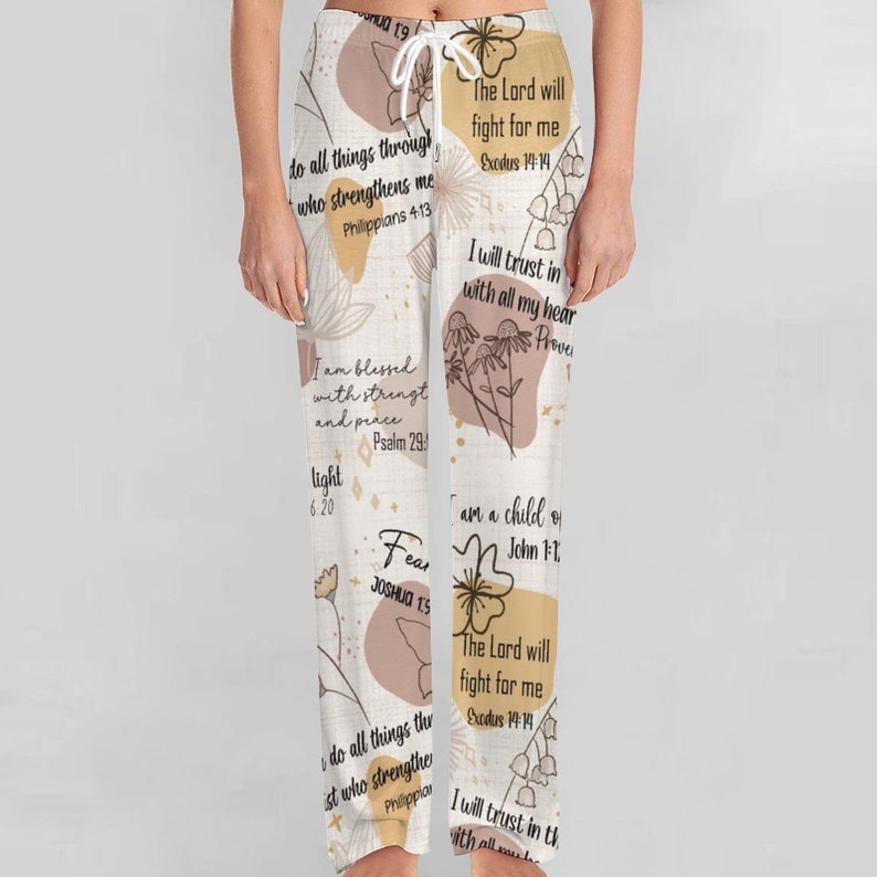 Women's Bible Scripture Pajama Pants Comfortable Sleepwear for Home ...