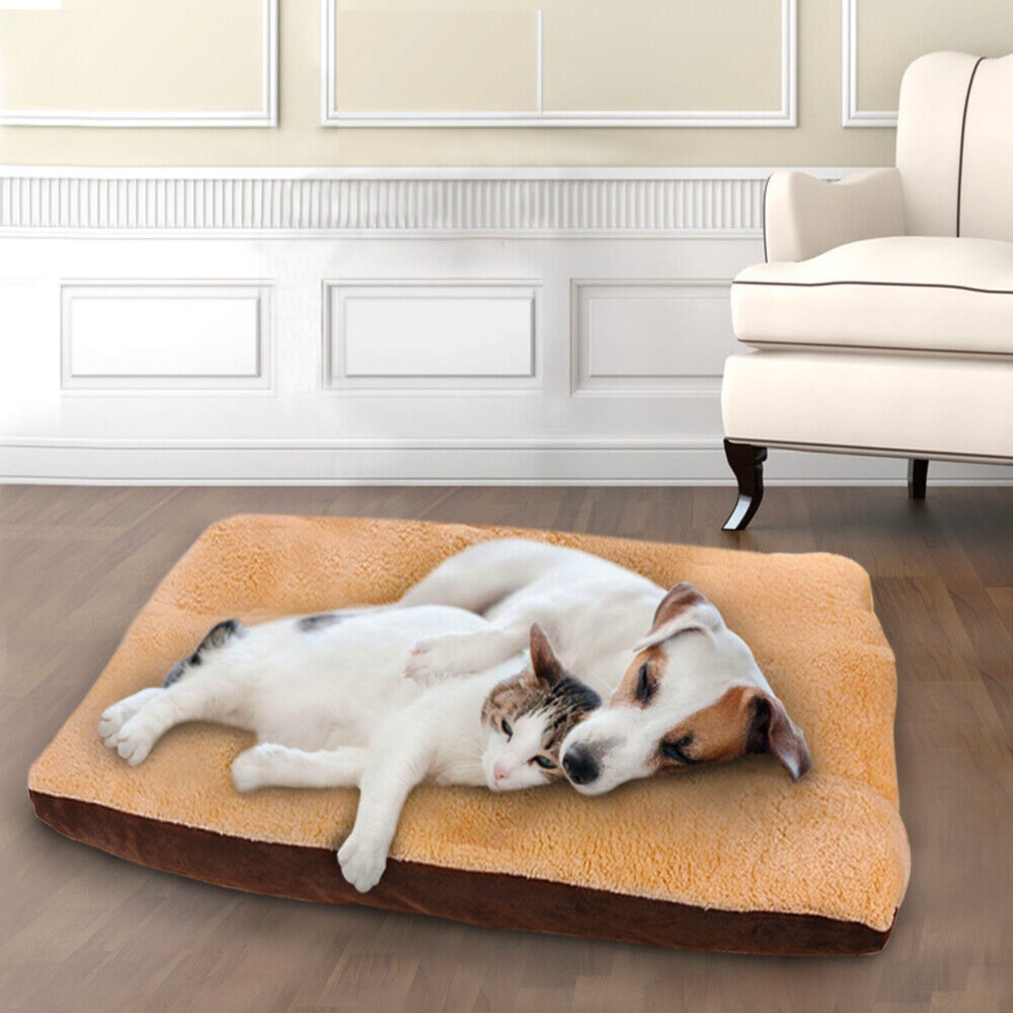 Large Pet Dog Bed Soft Warm Washable Cushion Pillow Mattress Puppy Mat ...