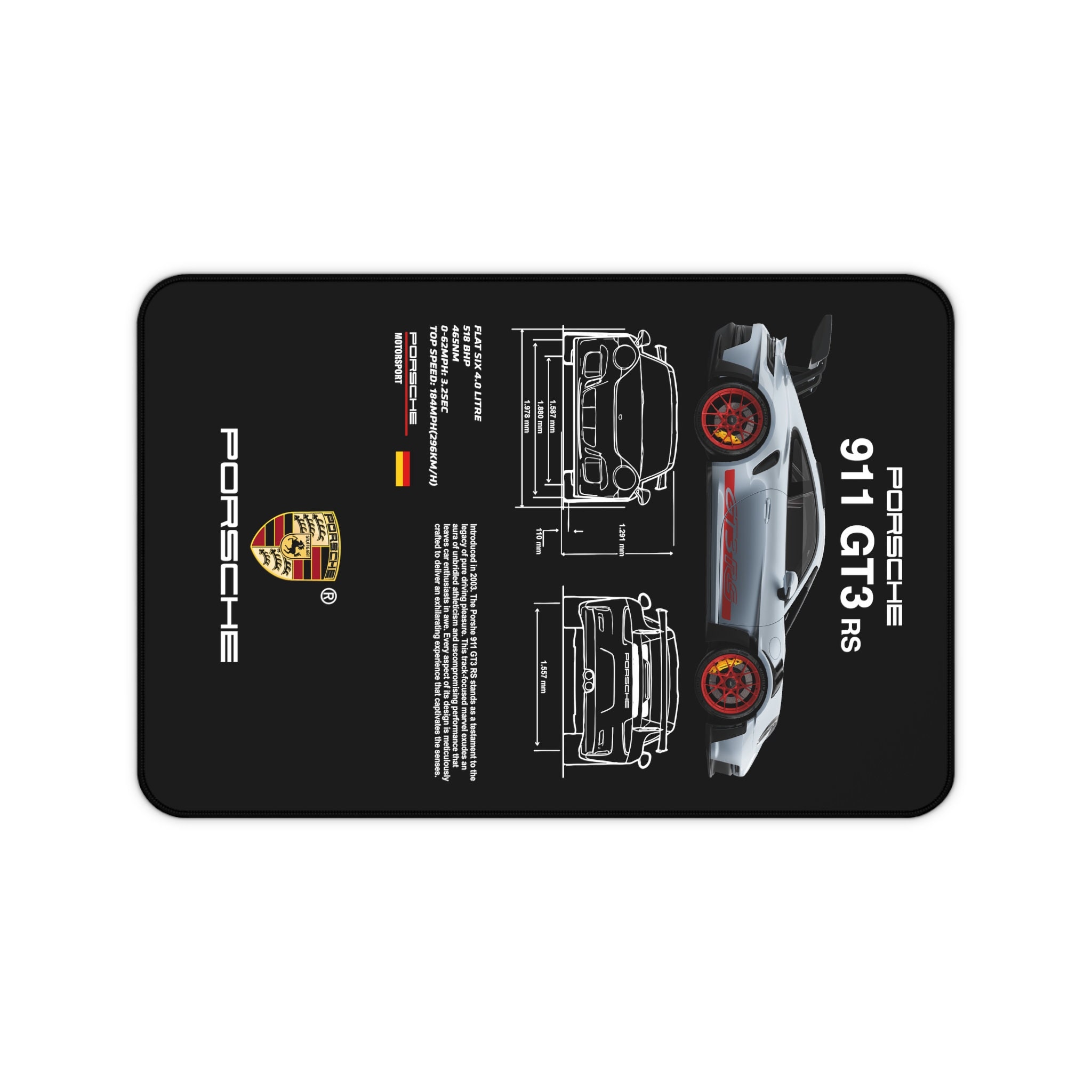 Porsche Design 992 GT3 RS Ergonomic Mouse Pad - Premium Car-Themed ...