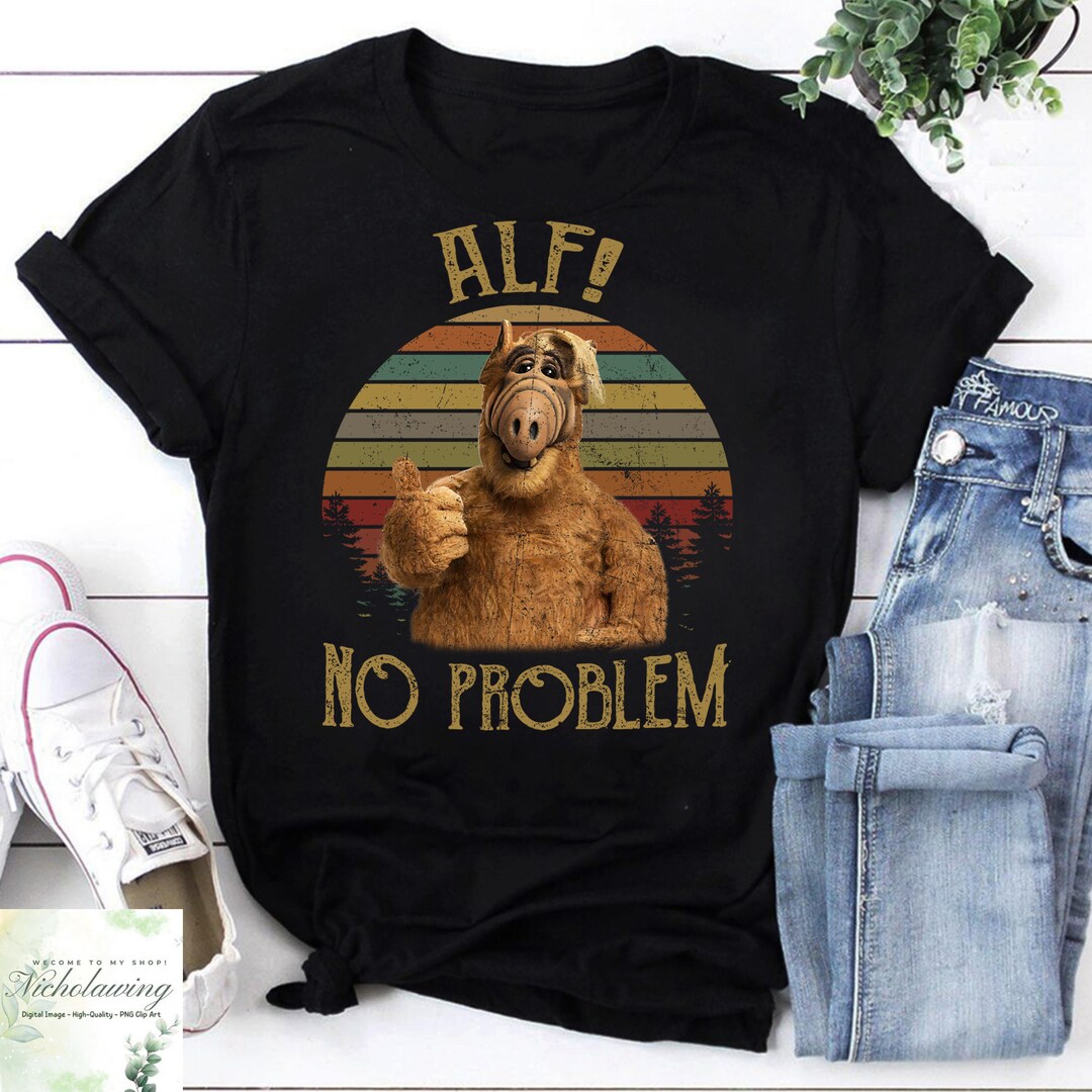 ALF Alien No Problem Vintage Vintage T-shirt, ALF Shirt, TV Series ...