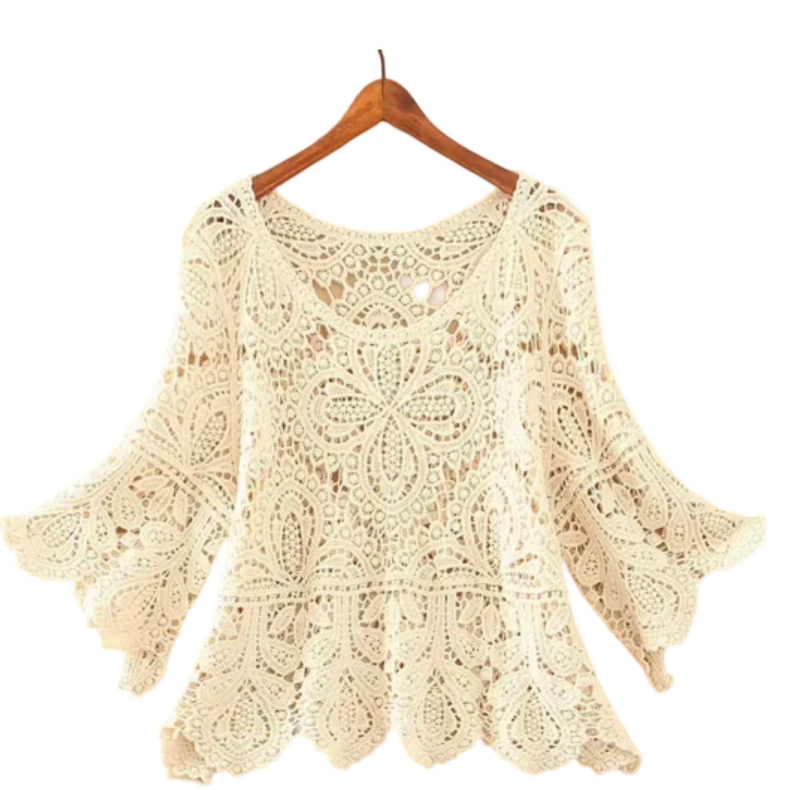 Crochet Open Knit Flower Pattern Top - Etsy