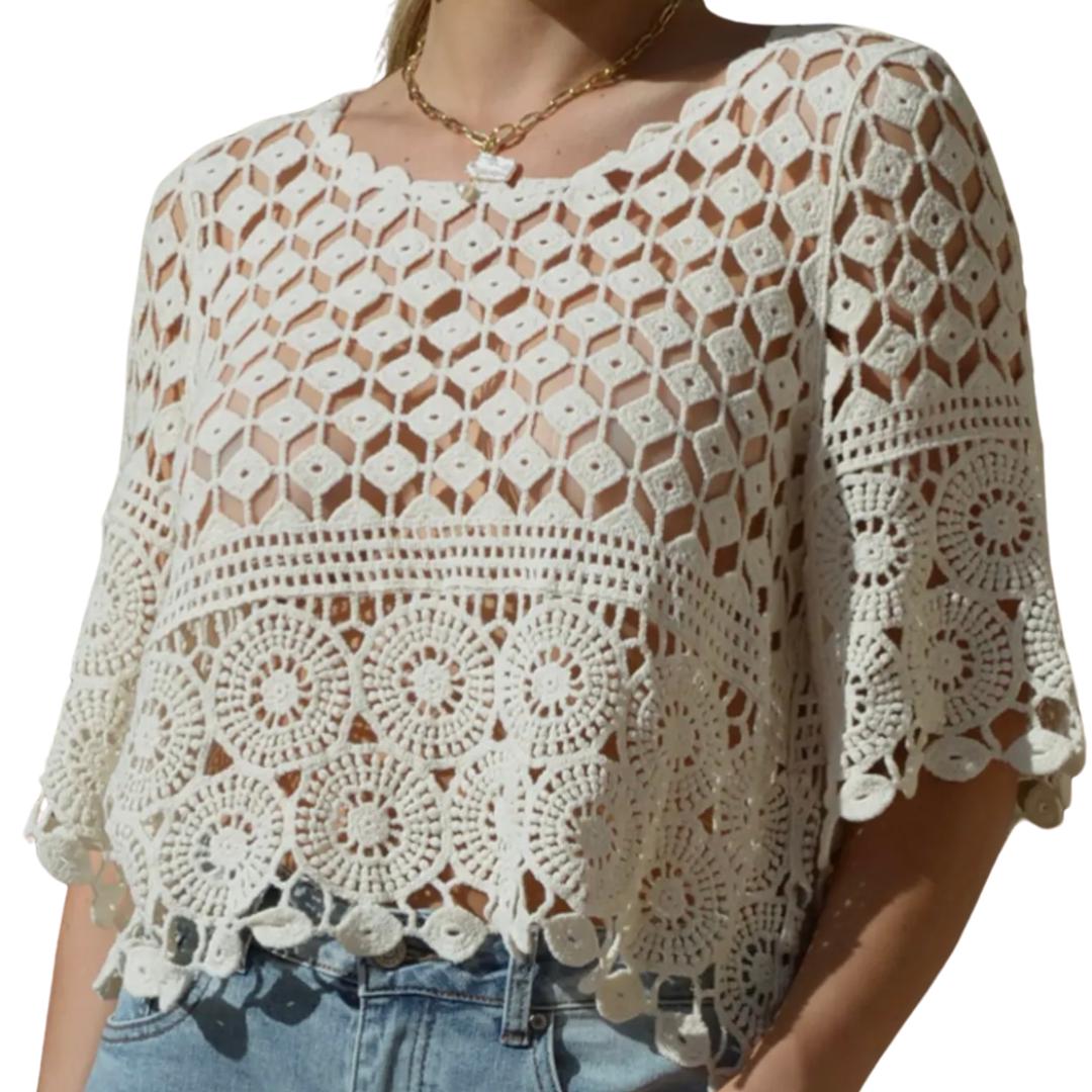 Crochet Open Knit Diamond Top - Etsy