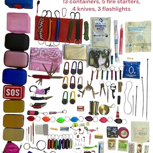 Kids Survival Keychain Kit: Compass, Paracord, LED Flashlight - Boy ...