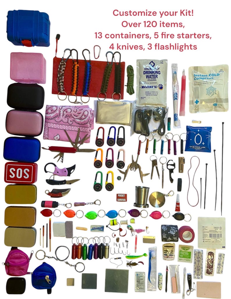 Overnight Survival Cup Keychain: Mini Hiking Gadget With Knife ...
