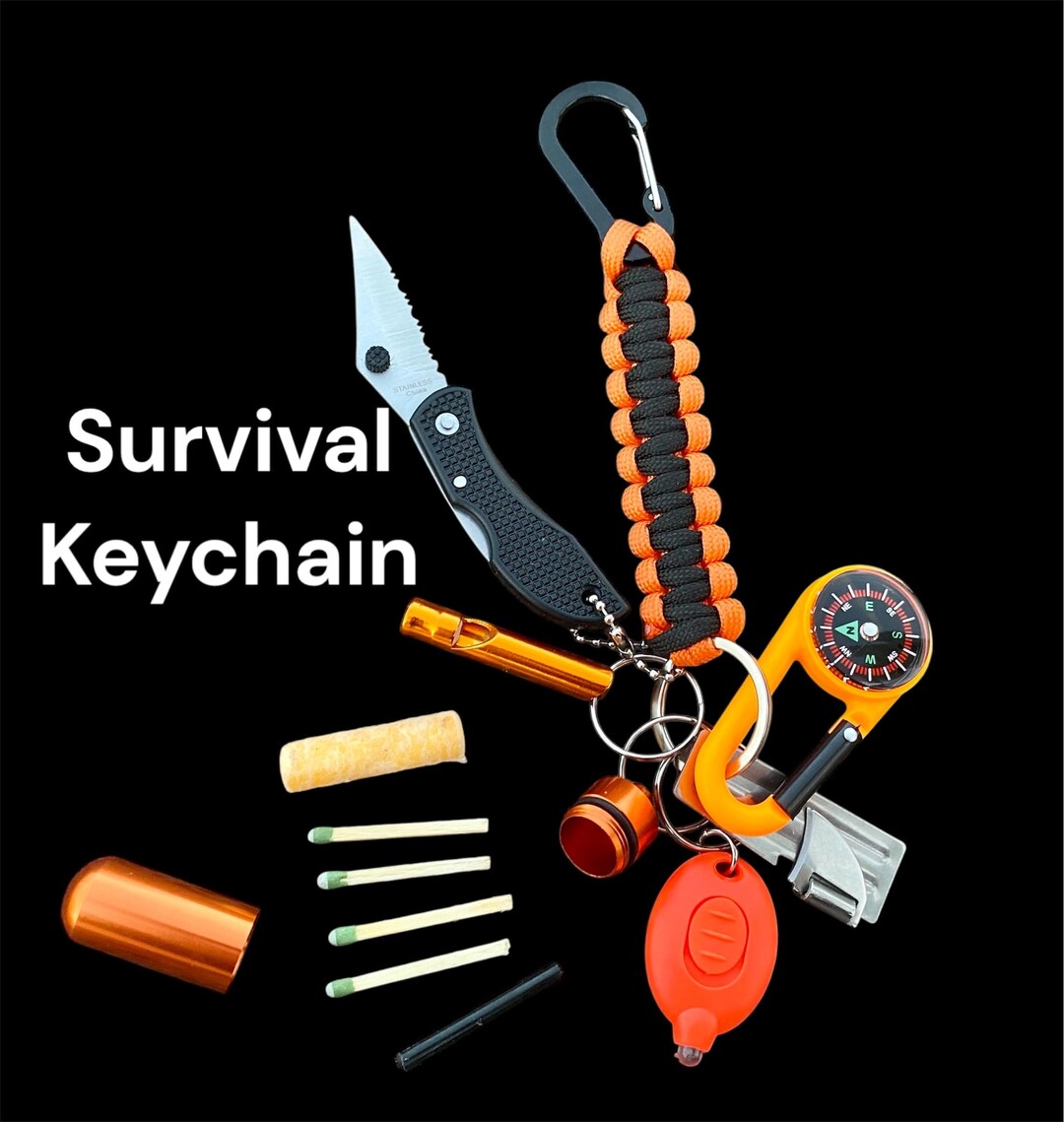 Boy Scout Survival Keychain Kit: Mini Camping Emergency Gear With Knife ...