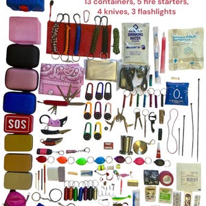 Mini Fire Starter Keychain Kit: Waxed Matches, Ferro Rod, Tinder - Etsy