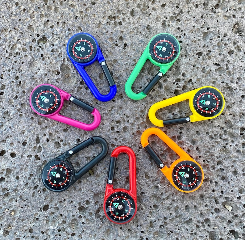 Kids Survival Keychain Kit: Compass, Paracord, LED Flashlight - Boy ...